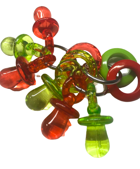 Birdtalk Bird Toys - Christmas Pacifier Rings | birdtalk