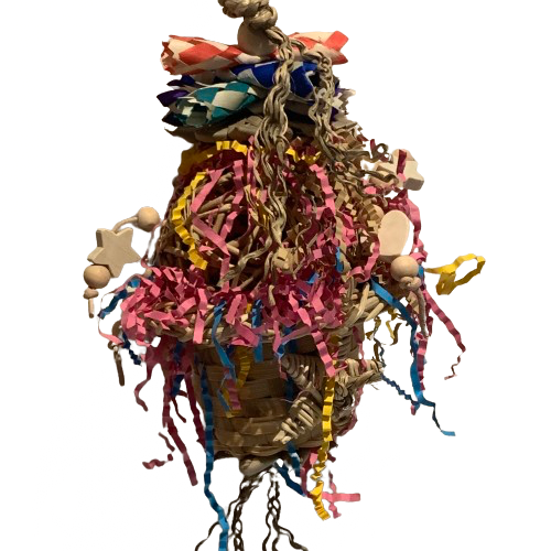 Shredding Basket 001 Birdtalk Bird Toys | birdtalk