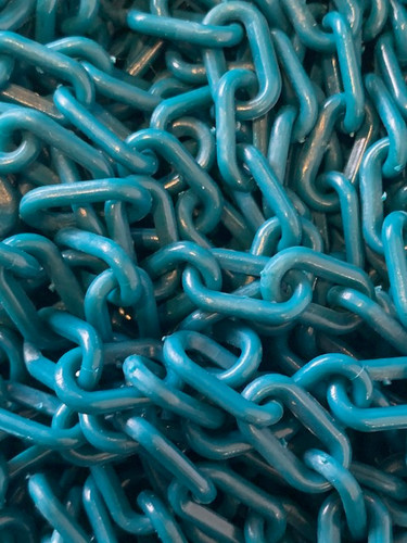 1 Meter of 3/4" Sea Green Plastic Chain | birdtalk