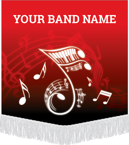 BAN026 | Sublimated Music Stand Banner | pcuniforms