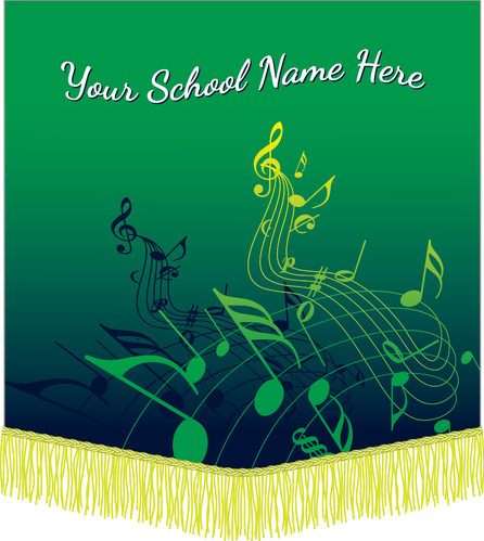 BAN044 | Sublimated Music Stand Banner | pcuniforms