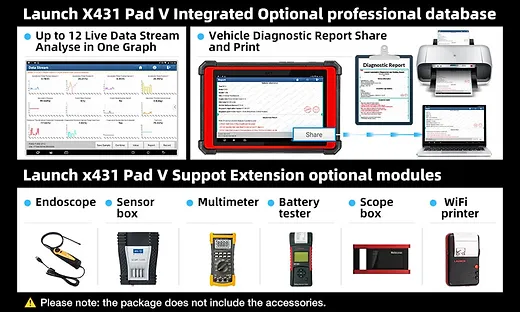 Launch X431 PAD V (PAD 5) Universal Diagnostic System with Smart Box 3.0 | quantum-mechanics