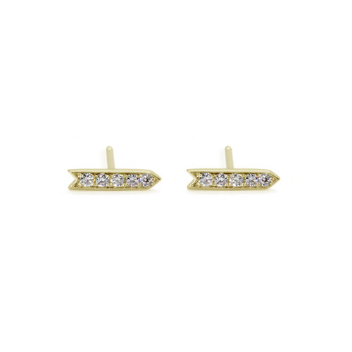 Epaulette Studs White Diamond | Nick Engel & Co