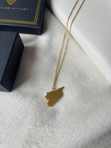 Syria Map Necklace | The Hijabi Stylist