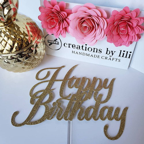 Simple Happy Birthday Topper | Creations by Lili