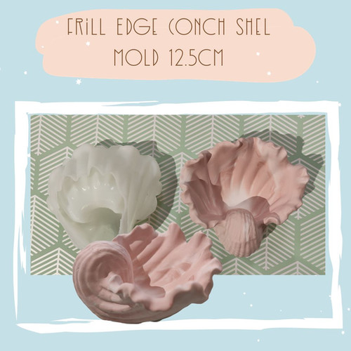 Frill Edge Conch Shell 12.5cm Silicone Mold | Bramblier