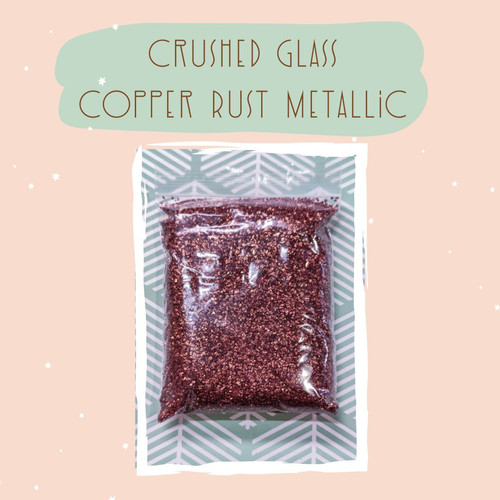 Copper Rust Metallic Crushed Glass - Sparkling Chips | Bramblier