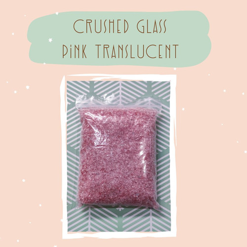 Pink Translucent Crushed Glass - Sparkling Chips | Bramblier