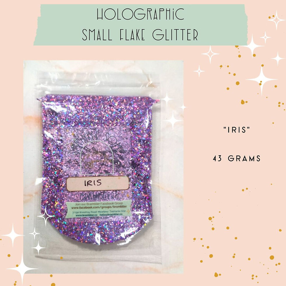 Holographic Small Flake Glitter - 43 grams | Bramblier