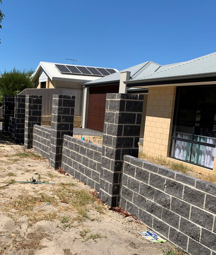 Concrete (Besser) block fence or wall structural engineering drawings ...