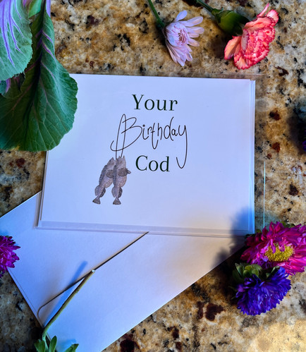 Your Birthday Cod - Fishing Birthday Card for Him, Birthday Greeting ...