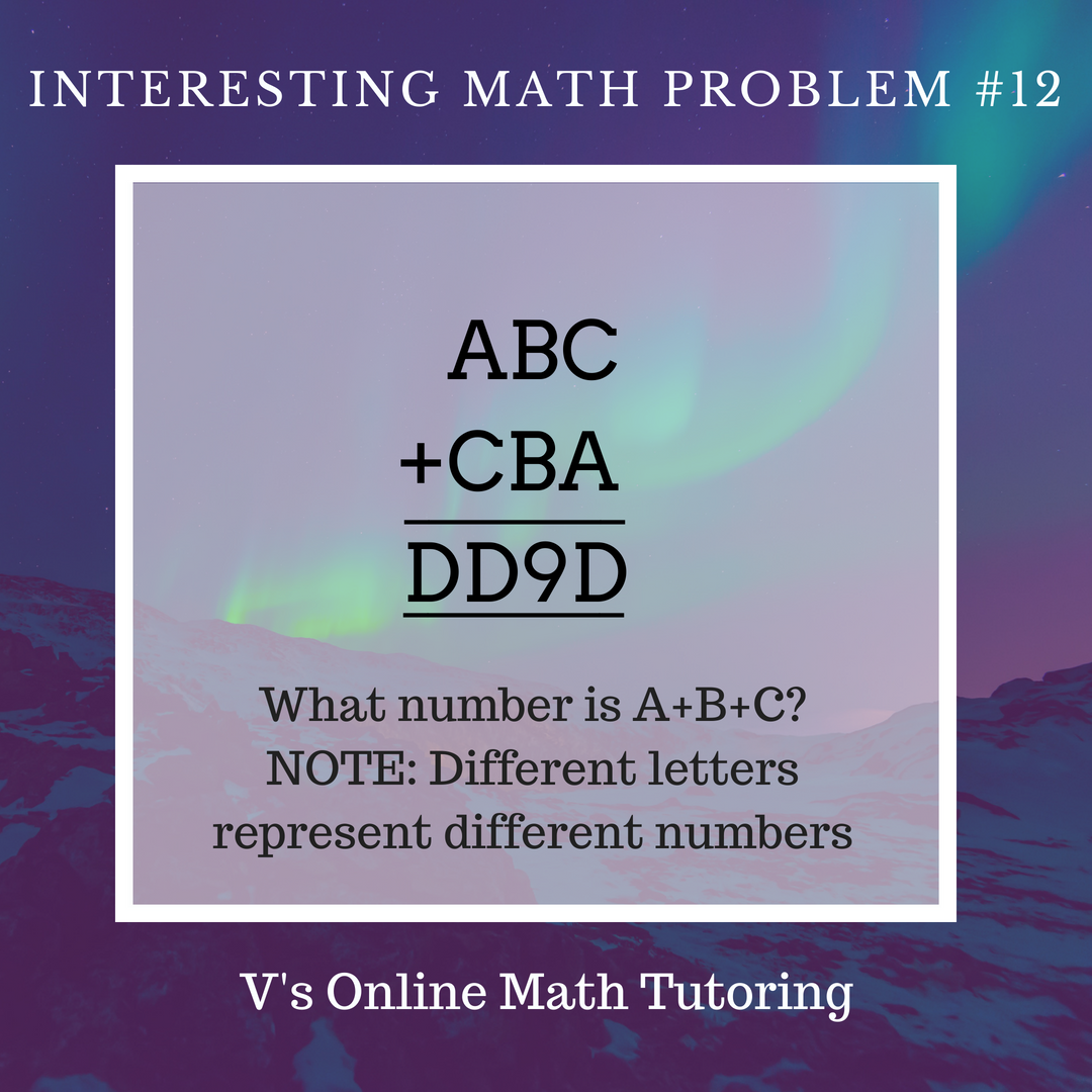 V s Online Math Tutoring Interesting Math Problems