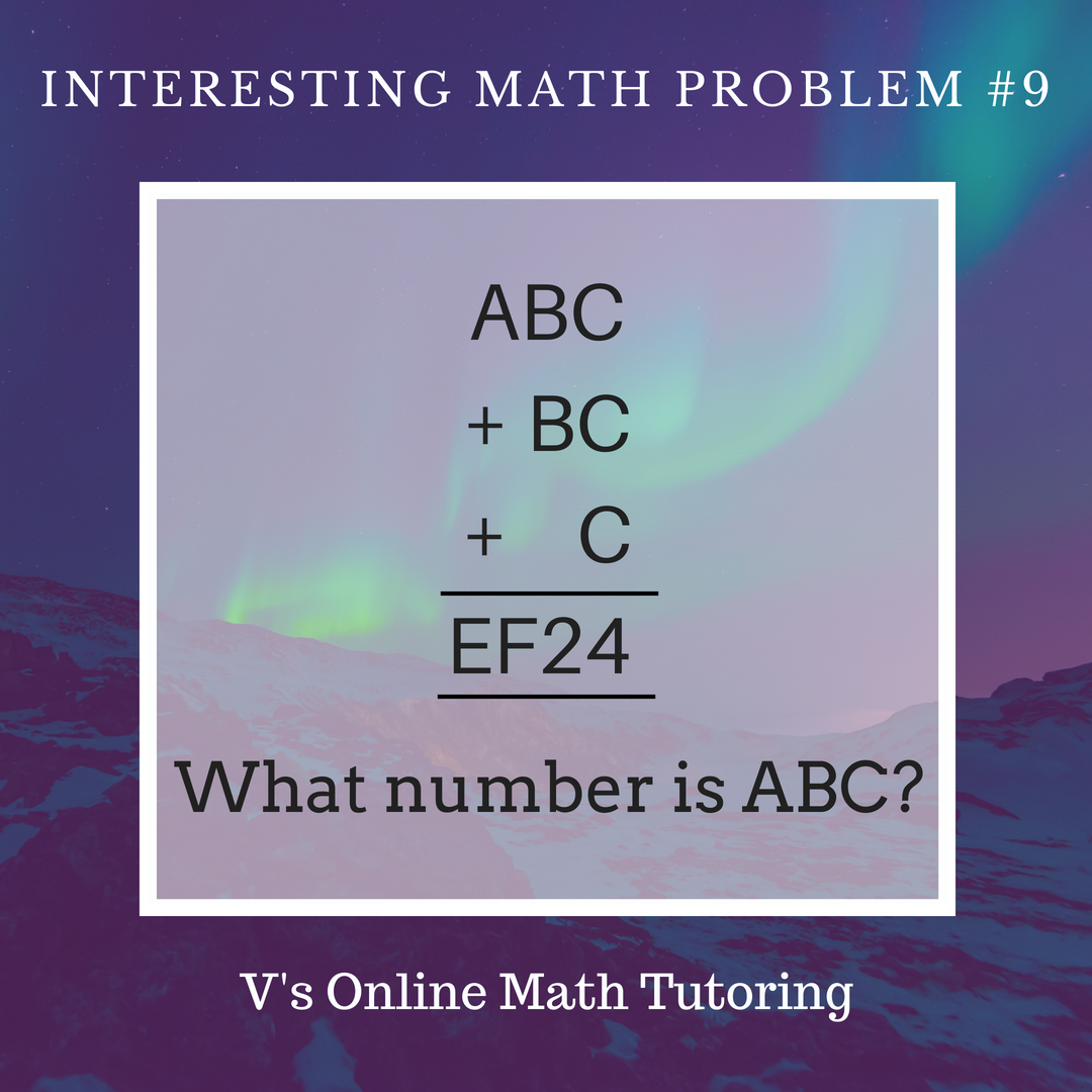 V s Online Math Tutoring Interesting Math Problems