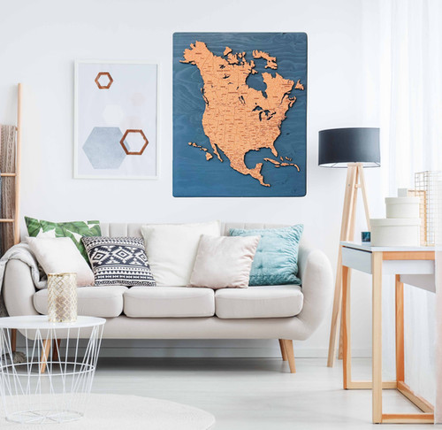 North America Push Pin Travel Map 30" x 24" | Wanderlust Creatures