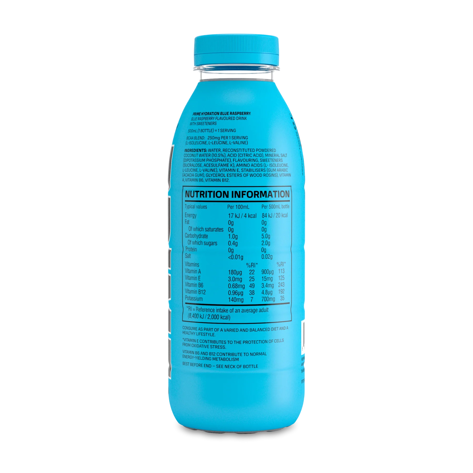 Prime Hydration By Logan Paul X KSI - Blue Raspberry - 500ml | Cariad ...