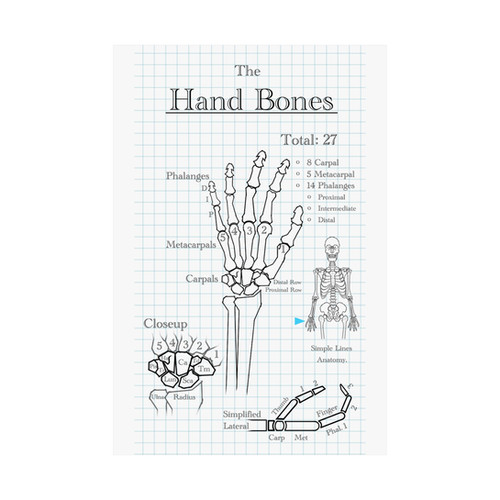 The Schematic Hand Bones | Elj of Simple Lines