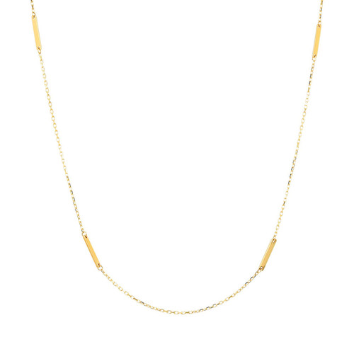 9ct Yellow Gold Forzatina Plate Necklace | Jewels of Hawthorn