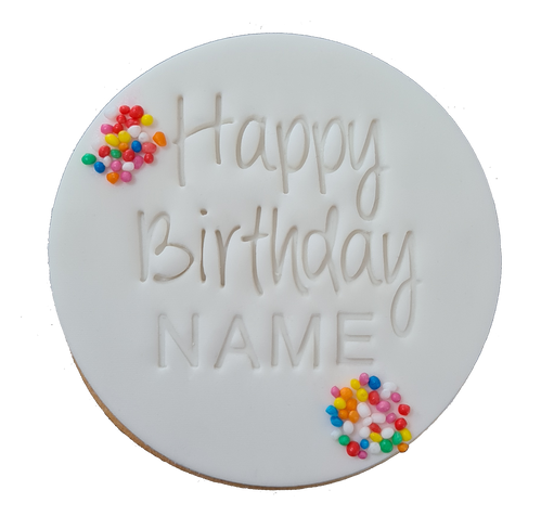 6 Personalised Happy Birthday Custom Text On Cookies | Custom Cookies ...