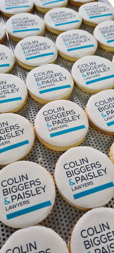 8cm Individual Logo Print Cookies | Sugar Dust