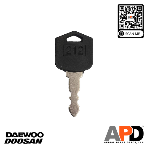 Daewoo & Doosan D554212 Forklift Ignition Key | Aerial Parts Depot