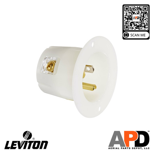 Leviton 5278C Flanged Inlet Receptacle | Aerial Parts Depot