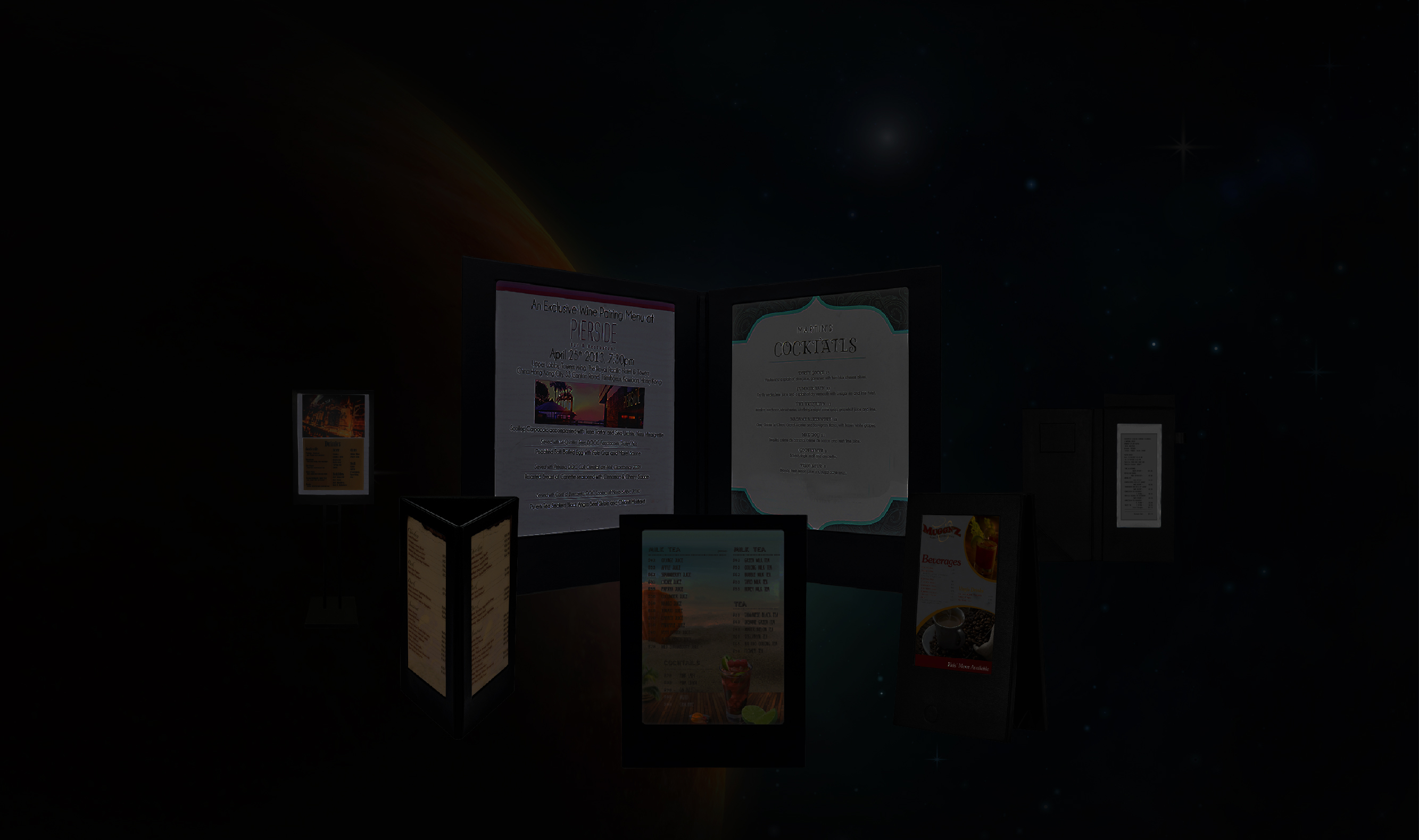 The Illuminated LED Menu - Design your own menu covers-