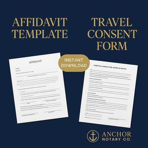 Affidavit + Parental Consent Bundle | Anchor Notary Co