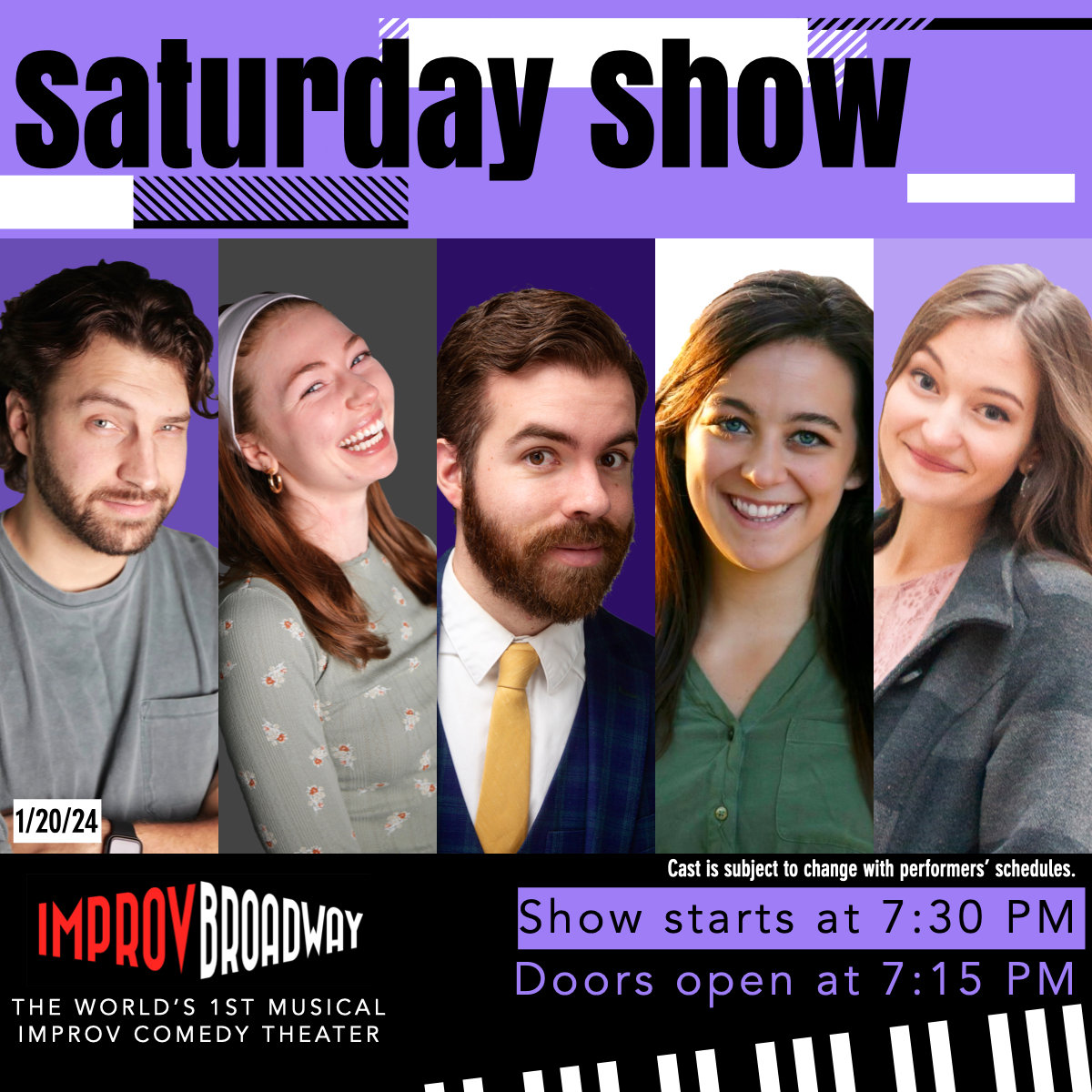 Improvised Musical Comedy Show - Saturday | ImprovBroadway