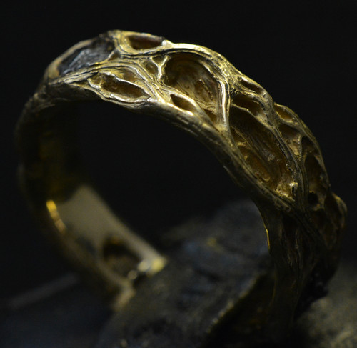 Gold Traverse Heaven Breaker Ring • Band • # wedding band | IntoTheFire ...