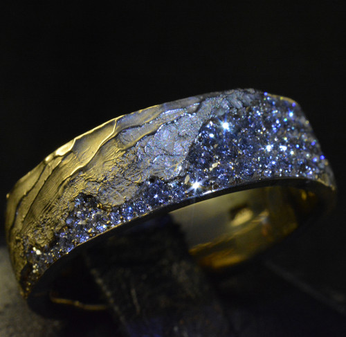 Eternal Breaker Diamond Wide Band Ring 10kt. - 24kt. Solid Gold • Band ...