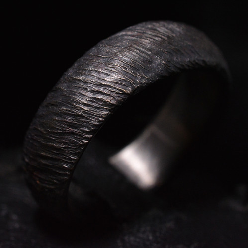 Dark Stone Grain Ring • .925 Sterling Silver • Ring Band • #66 ...