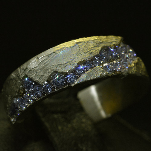 Solid Gold Cleaving Aeon Diamond Ring 10kt. - 24kt. • Band ...