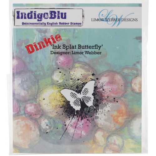 Ink Splat Butterfly Rubber Stamp | Scrappers Cove