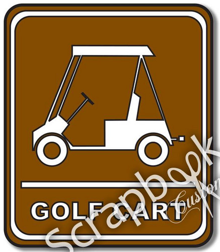 Golf Cart Sign | Scrappers Cove