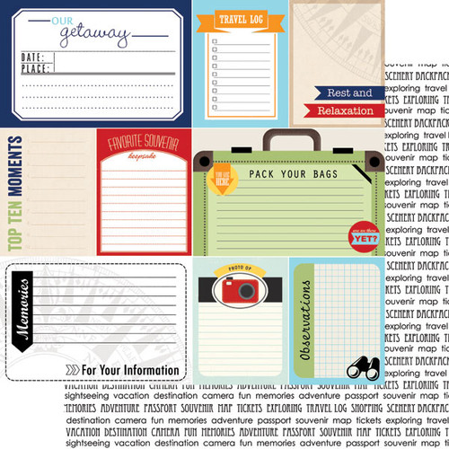 Travel Journal Cut Outs Cardstock | Scrappers Cove
