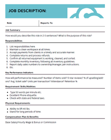 Job Description Example/Template | Silverside Creative