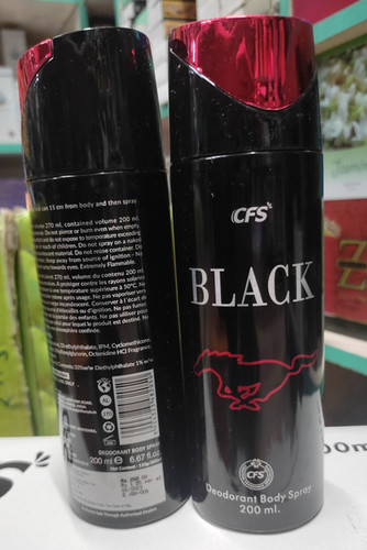 CFS BLACK Perfume Deodorant Spray 200ml (Large) | Bebris