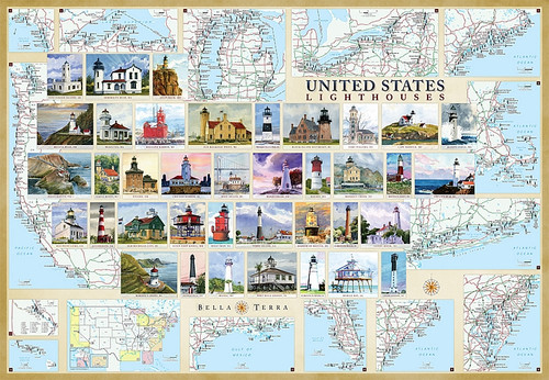 Map of United States Lighthouses | Twin Lights