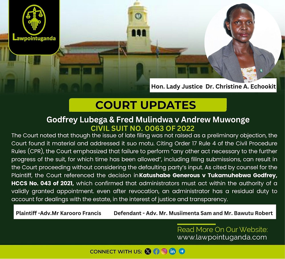 High Court Reasserts That Submissions Filed Out of Time Without Leave ...