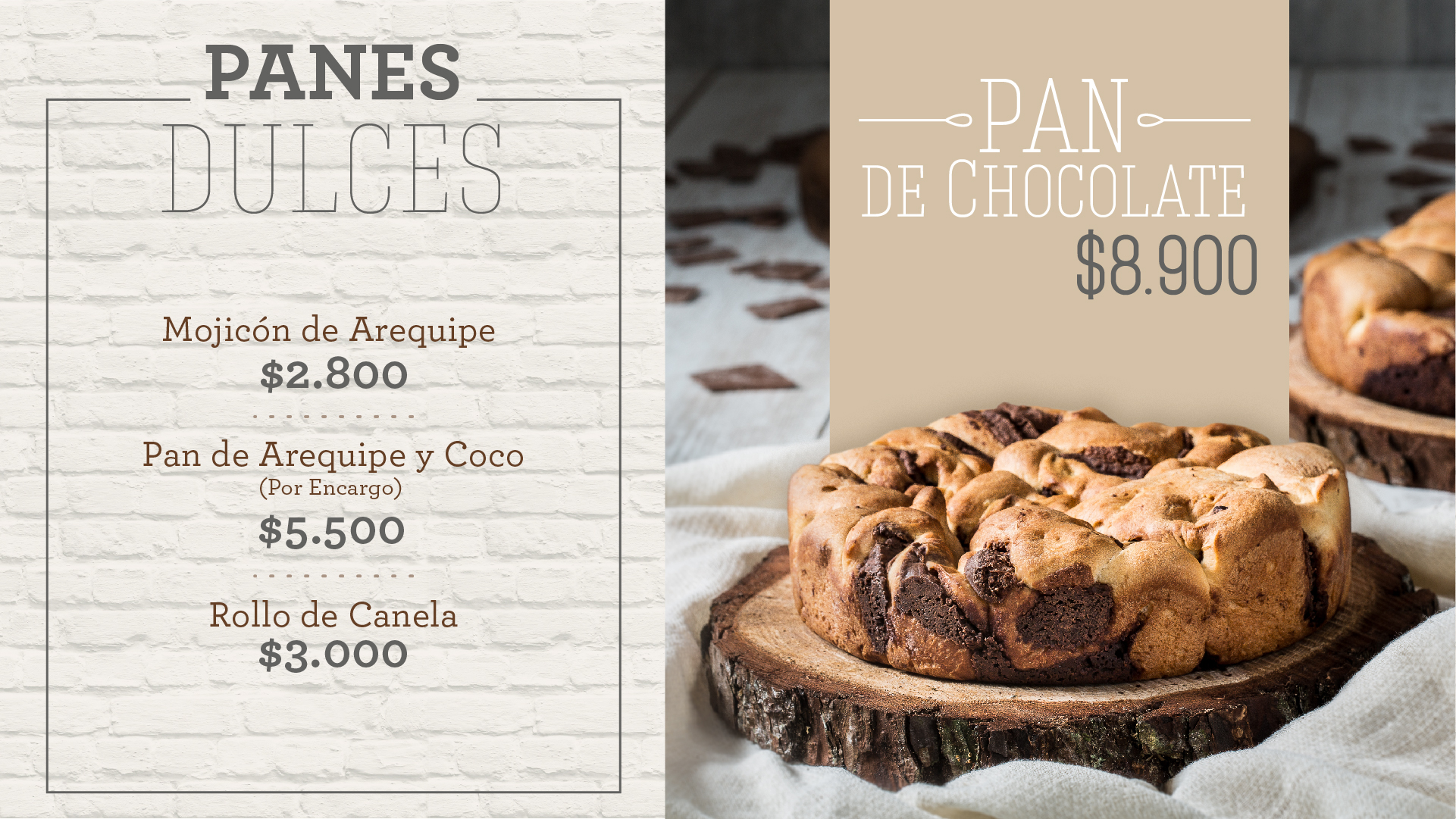 Menú Panaderia | portafolio