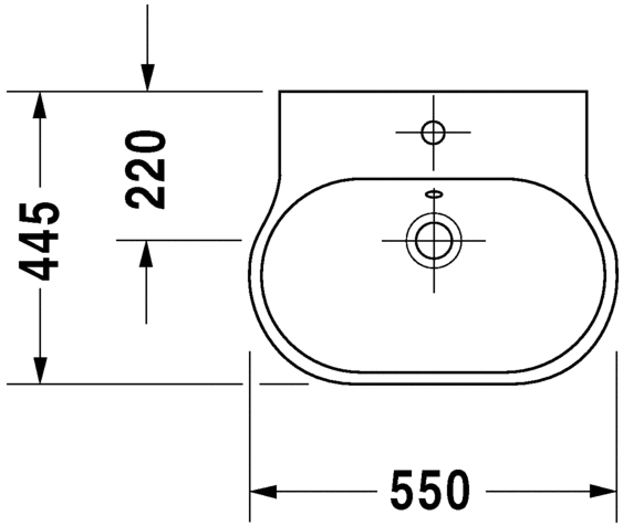 Duravit Foster Wall Mounted Basin 041955 | ferrara
