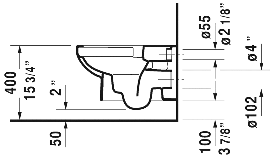 Duravit No.1 Rimless Wall Mounted Toilet 256209 | ferrara