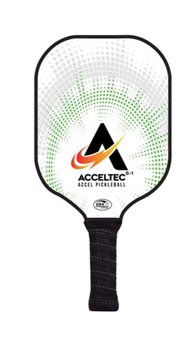S-1 AccelTec Pickleball Paddle (White/Gray) | AccelTec Pickleball