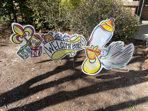 Welcome Baby Yard Signs | Art By Allie