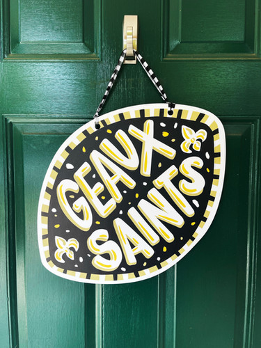 Geaux Saints Doorhanger | Art By Allie