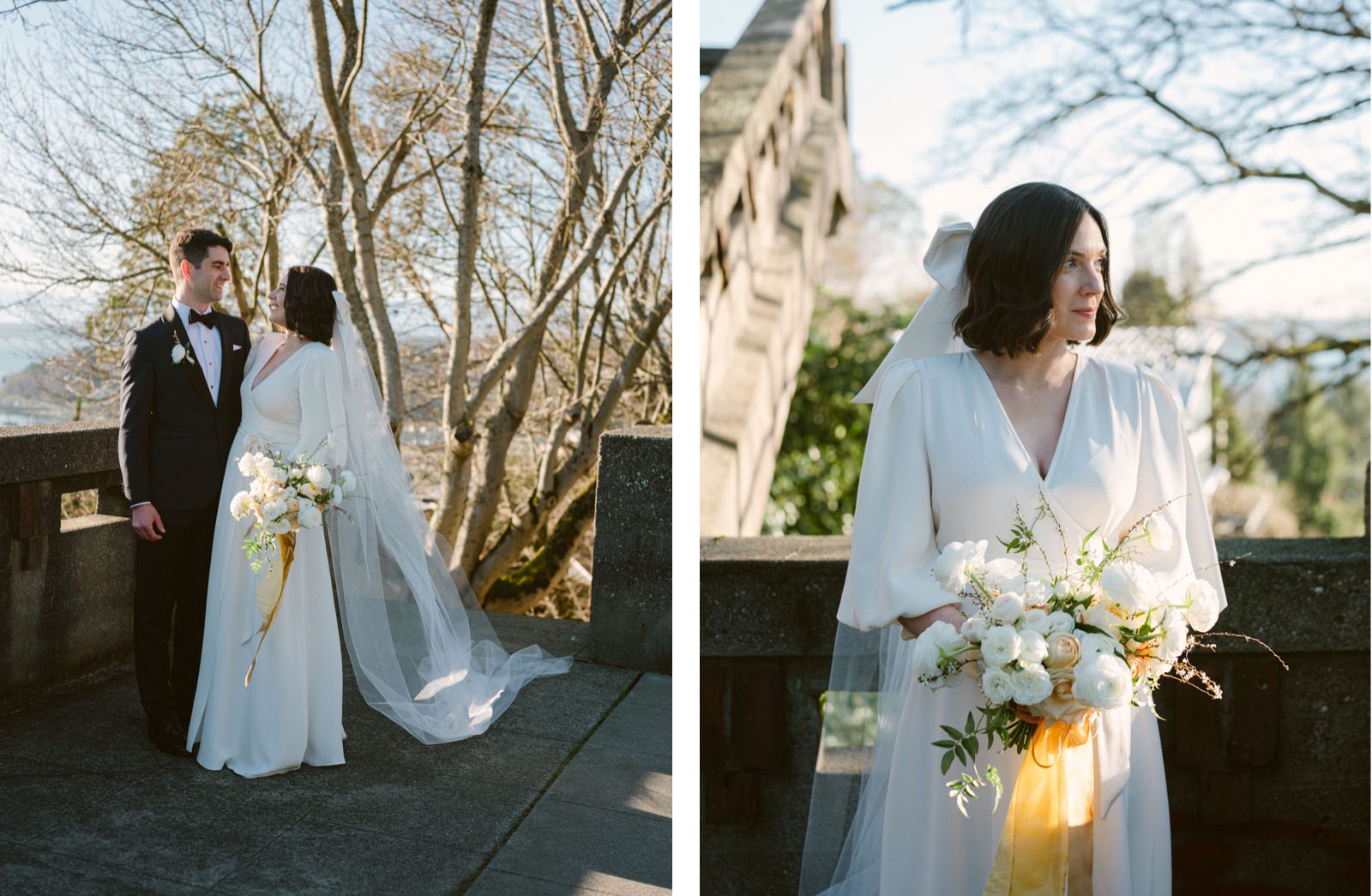 An Intimate Wedding at Canlis Restaurant in White & Green