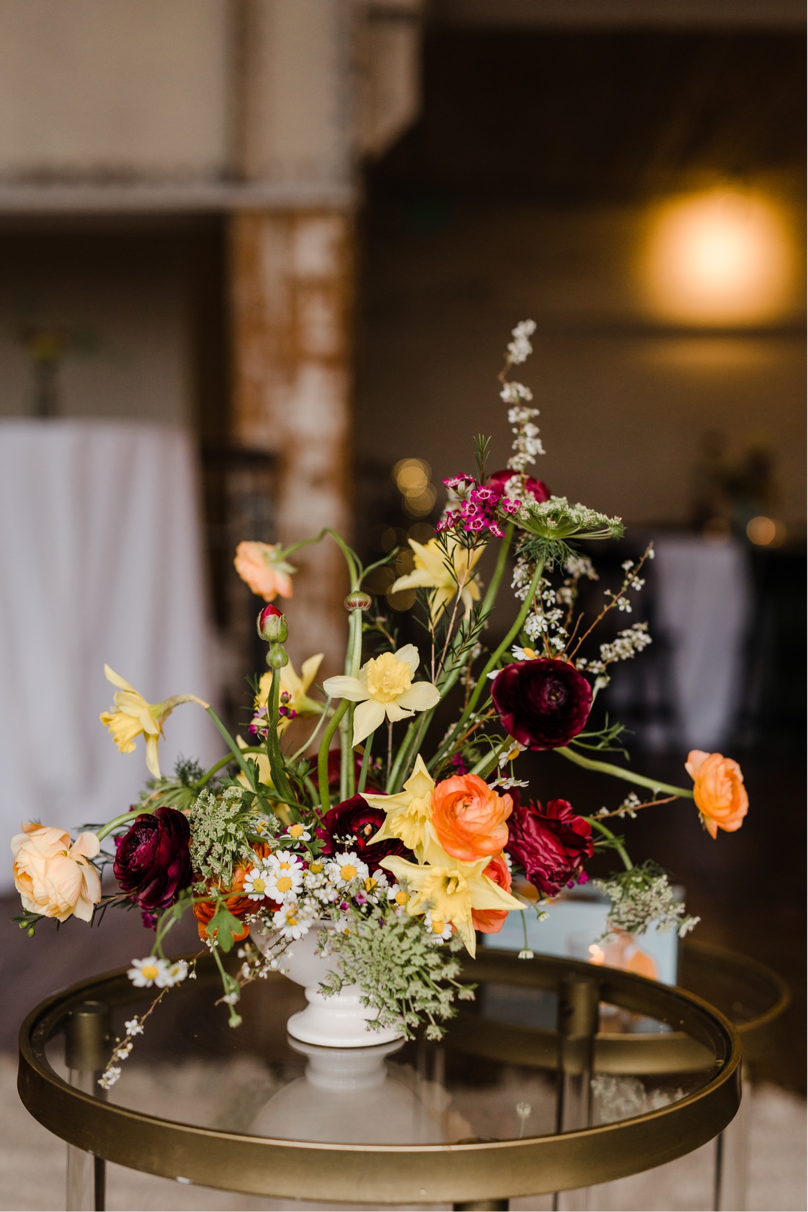 A Colorful Spring Wedding Reception at the Sole Repair Shop
