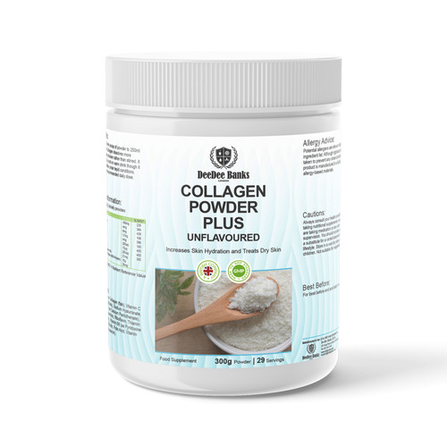 Collagen Powder Plus 300g (UnFlavoured). Treats Dry Skin | DDB ACTIVE