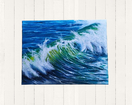 Waves Through Lagoon | Blue Lagoon Painting | Typhoon Lagoon Painting ...