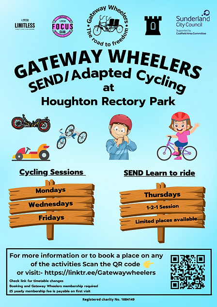 Disability cycling group| North East | Gateway Wheelers | Houghton